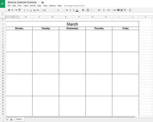 How To Create a Free Editorial Calendar Using Google Docs - Tutorial ...