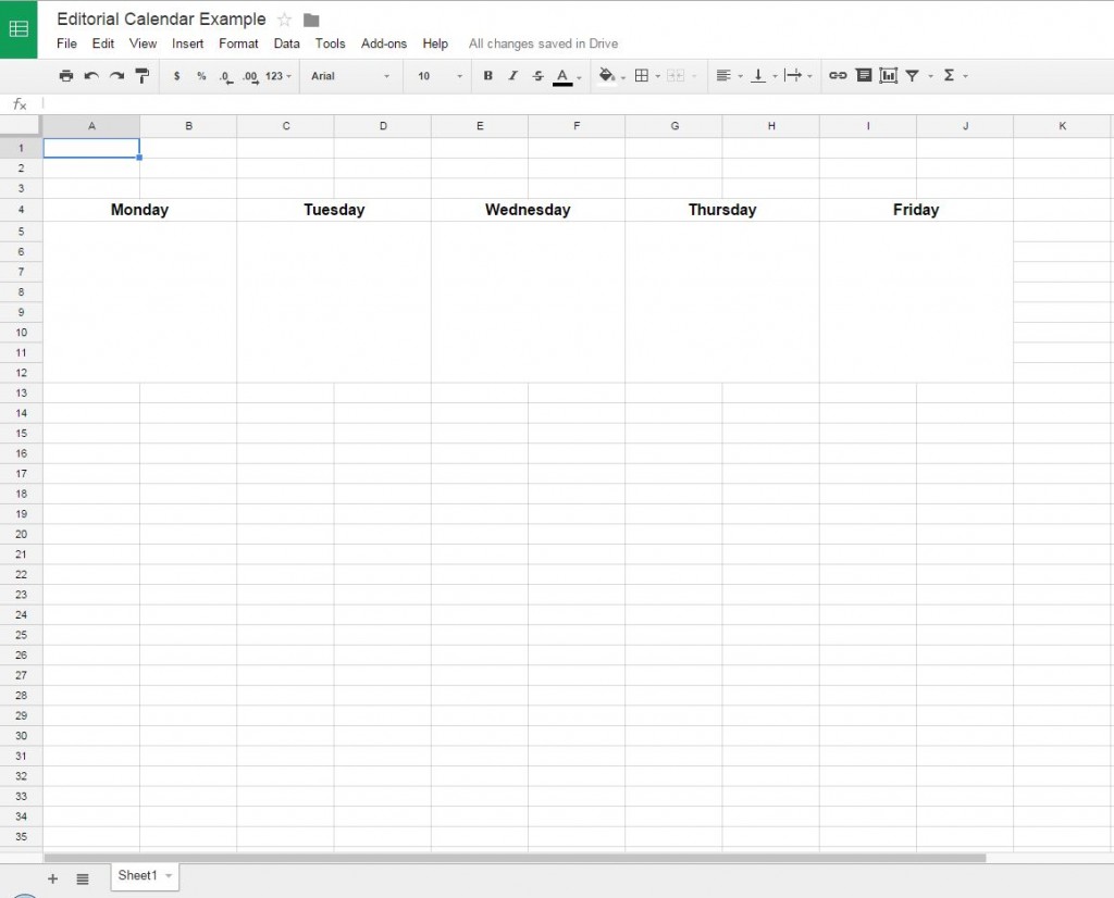 How To Create a Free Editorial Calendar Using Google Docs - Tutorial Tuesday